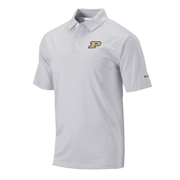 Purdue Boilermakers Columbia Cool Grey Club Invite Polo I PurdueU
