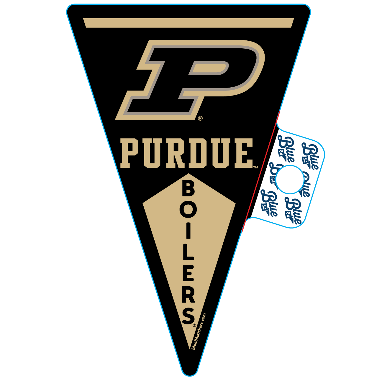 Purdue University Coco Pennant Sticker | Purdue U