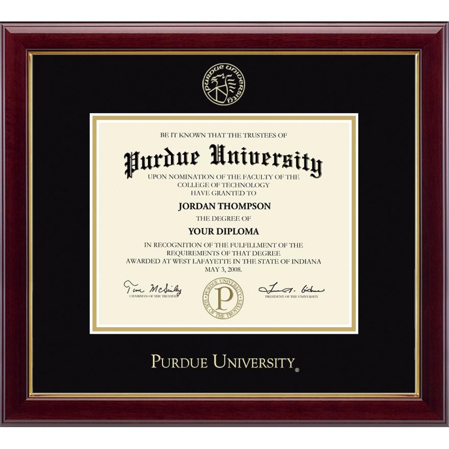 Purdue University Gallery Embossed Diploma Frame | PurdueU