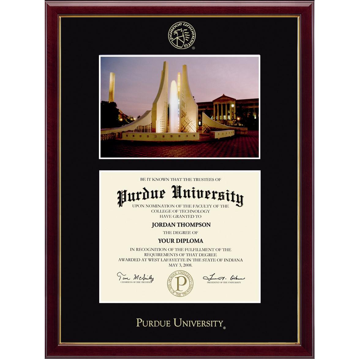 Purdue University Engineering Fountain Galeria Diploma Frame | PurdueU
