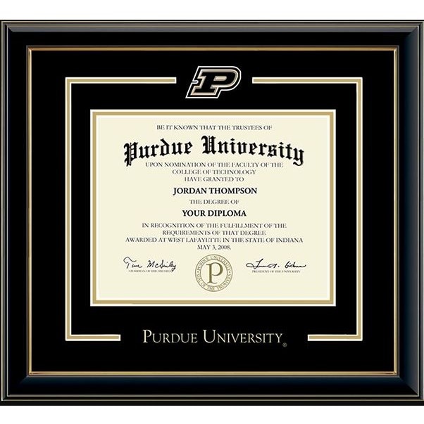 Purdue University Black Spirit Medallion Diploma Frame I PurdueU
