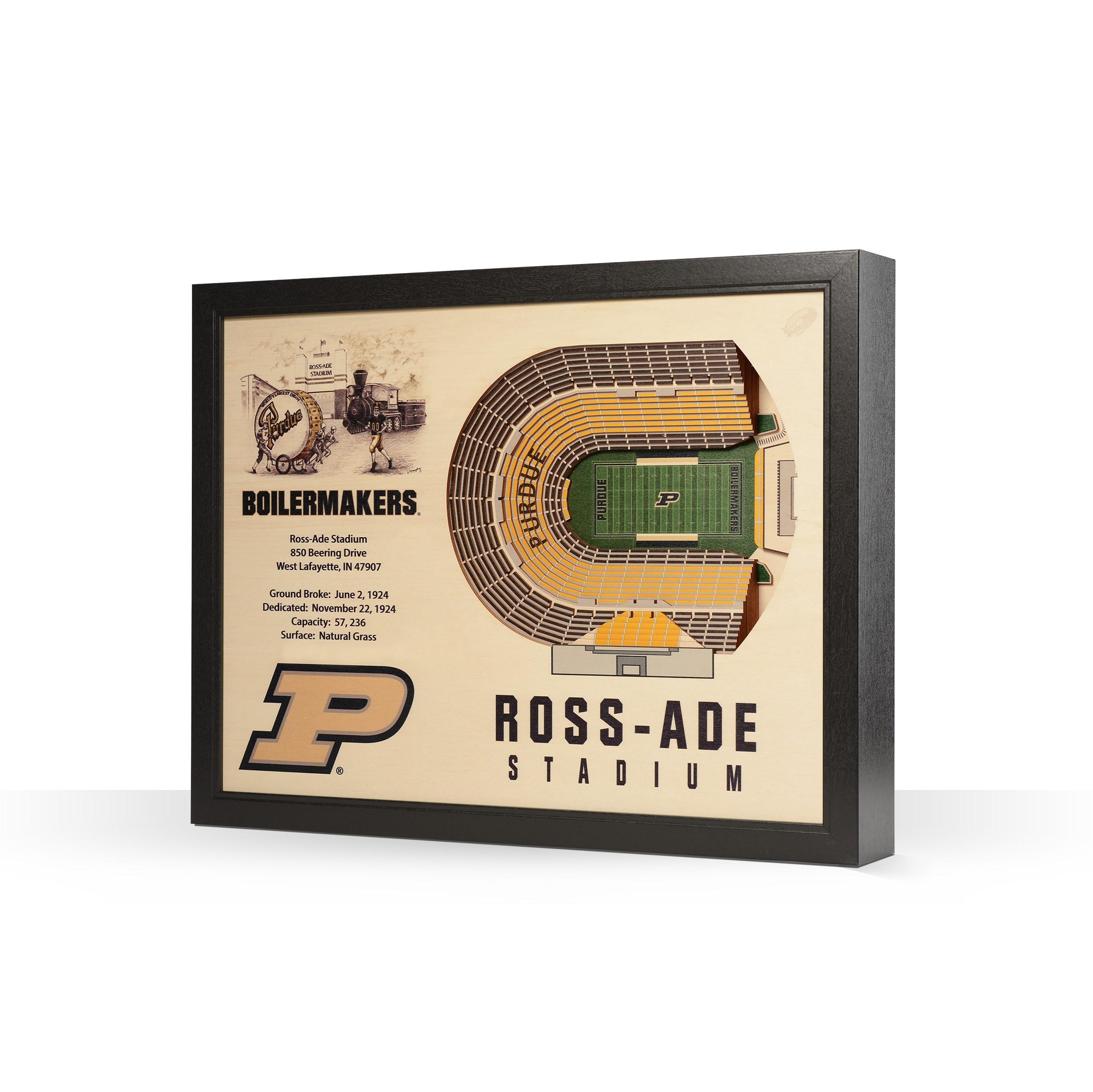 Purdue University Ross-Ade Stadium 25-Layer 3D Wall Art| Purdue U