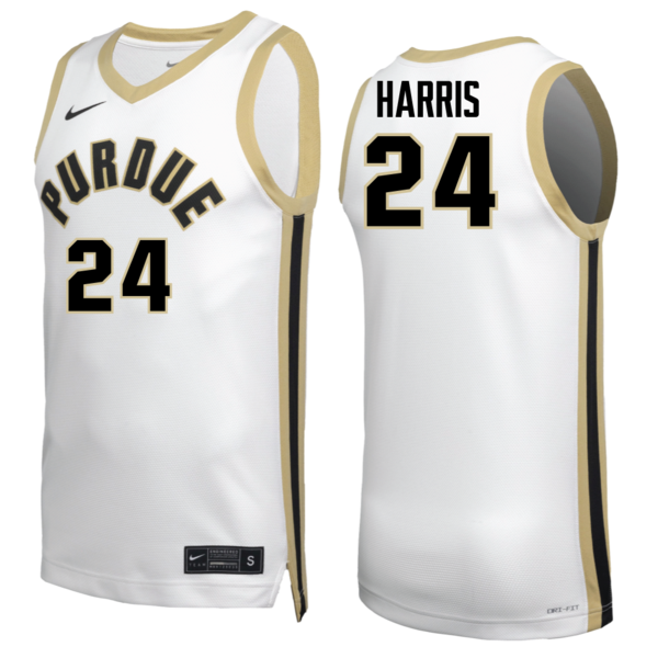 Purdue Gicarri Harris #24 White Nike Replica Basketball Jersey I PurdueU